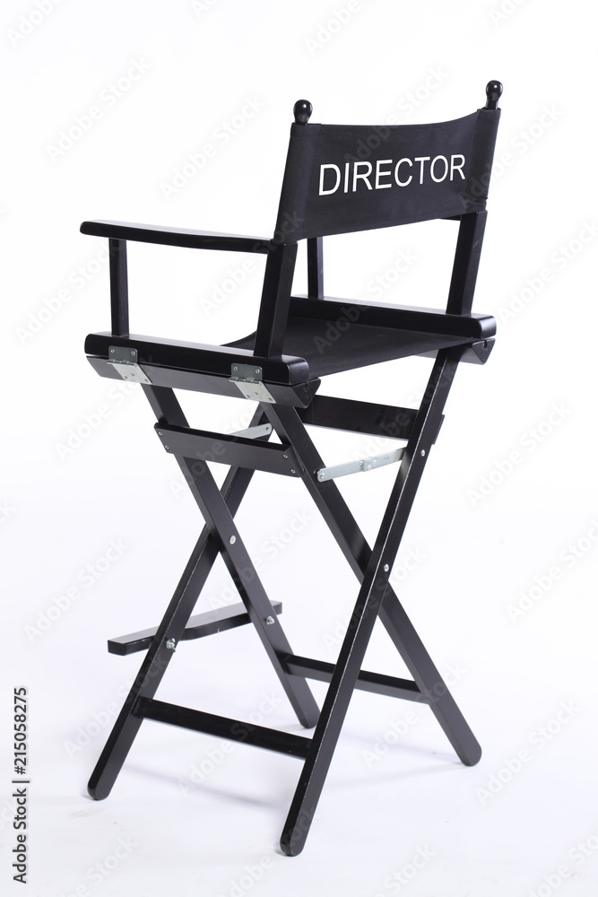 cinema movie director chair stool isolated on white background Stock ...
