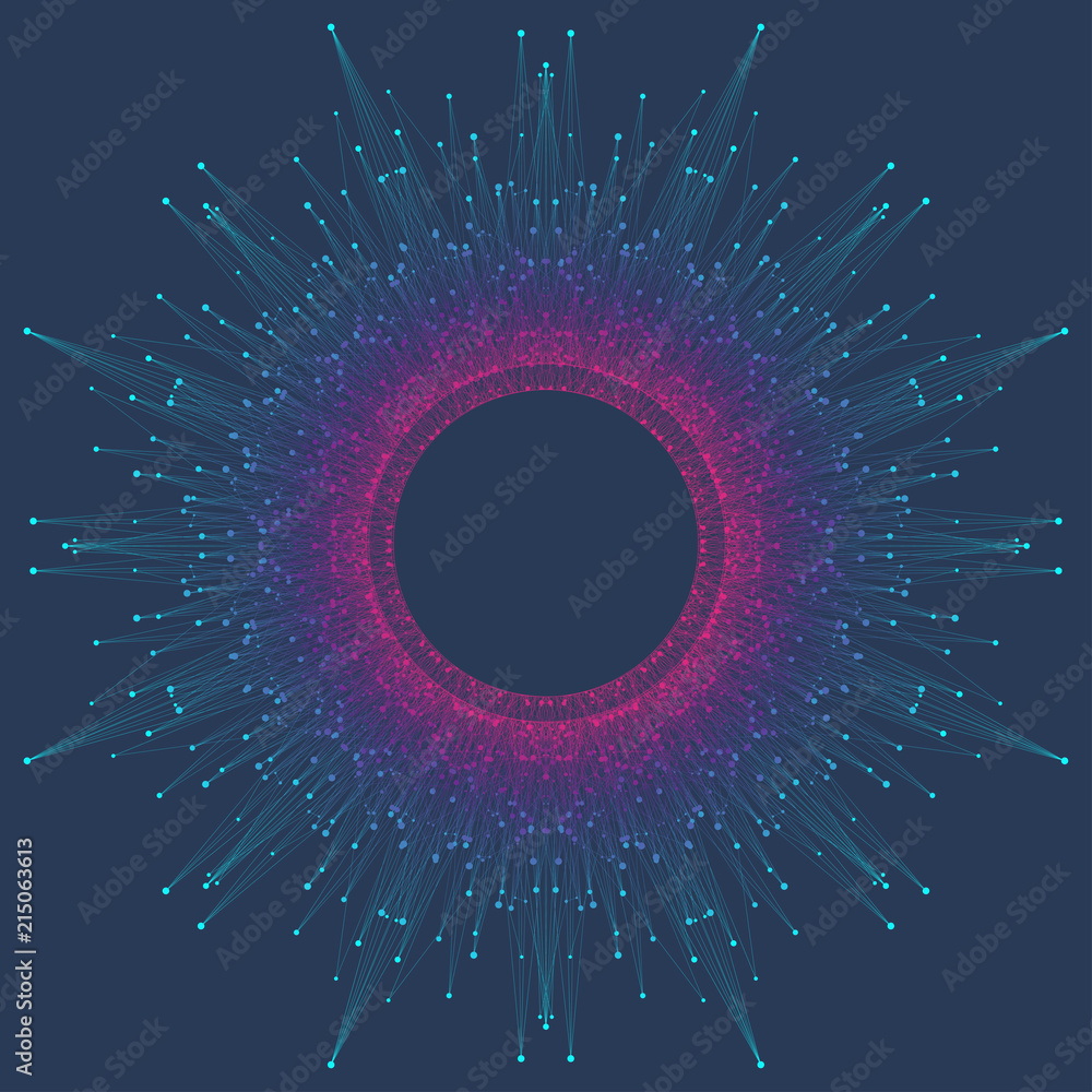 Big data visualization. Graphic abstract background communication ...