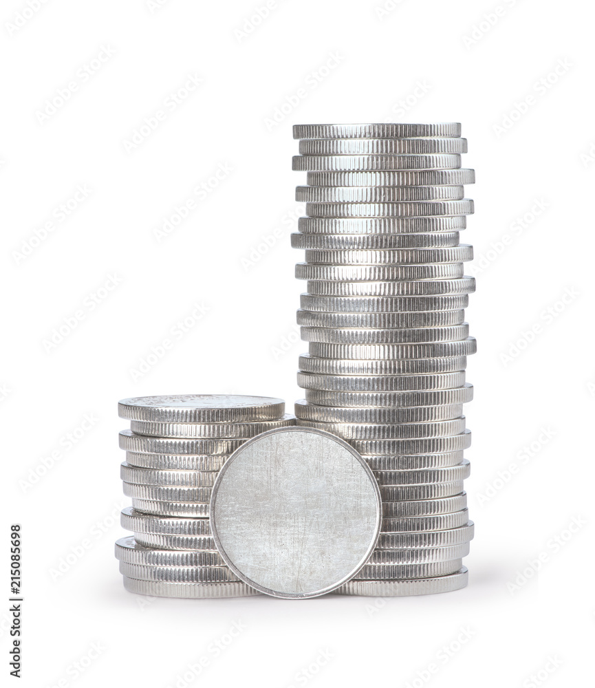 Stack Of Silver Coins