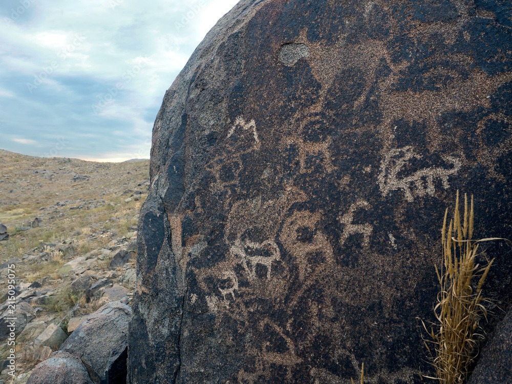 Neolithic petroglyphs, Mashhad, Iran Stock Photo | Adobe Stock