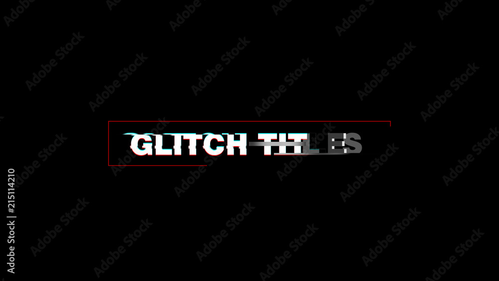 Glitch Overlay Titles Stock Template | Adobe Stock