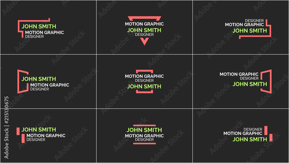 Triple Line Titles Stock Template | Adobe Stock