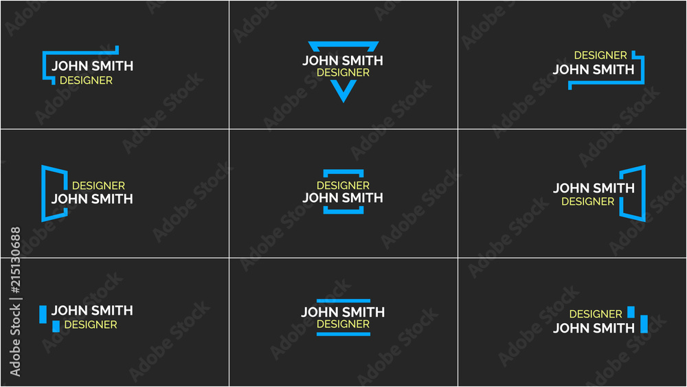 Double Line Titles Stock Template | Adobe Stock