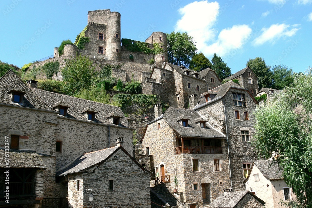 Medieval Village With Castle