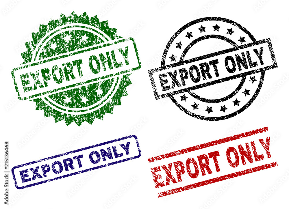 Vecteur Stock EXPORT ONLY seal prints with corroded surface. Black ...