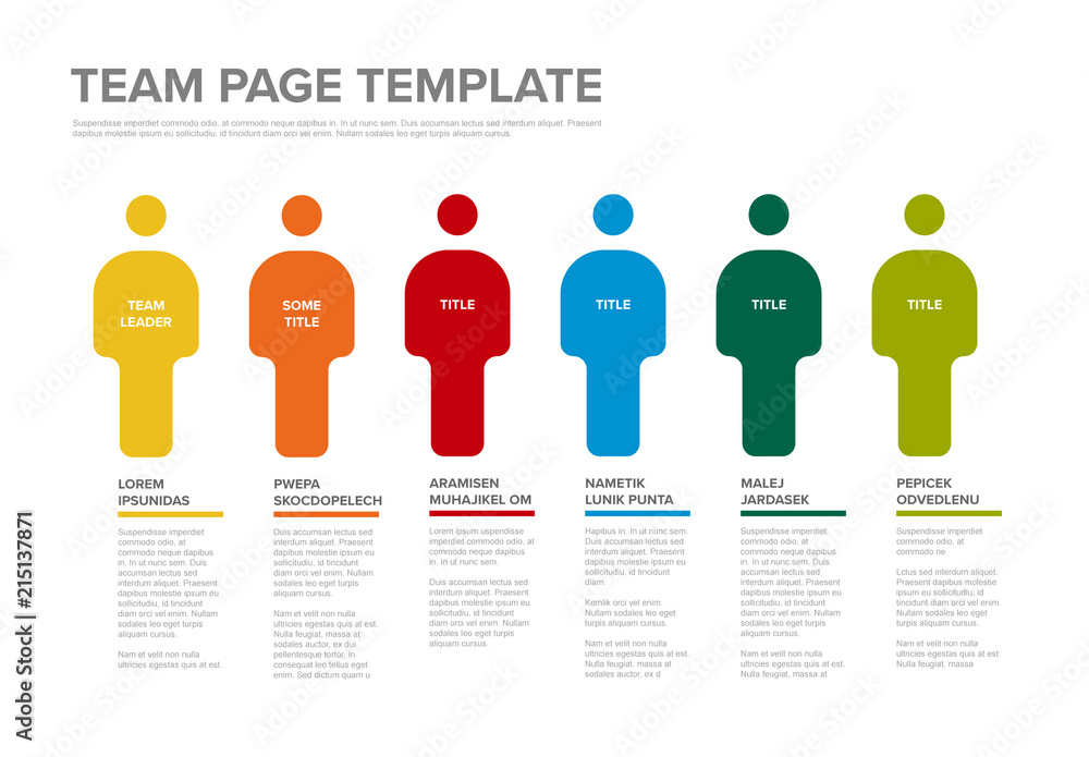 Team Infographic Layout with People Illustrations Stock Template ...