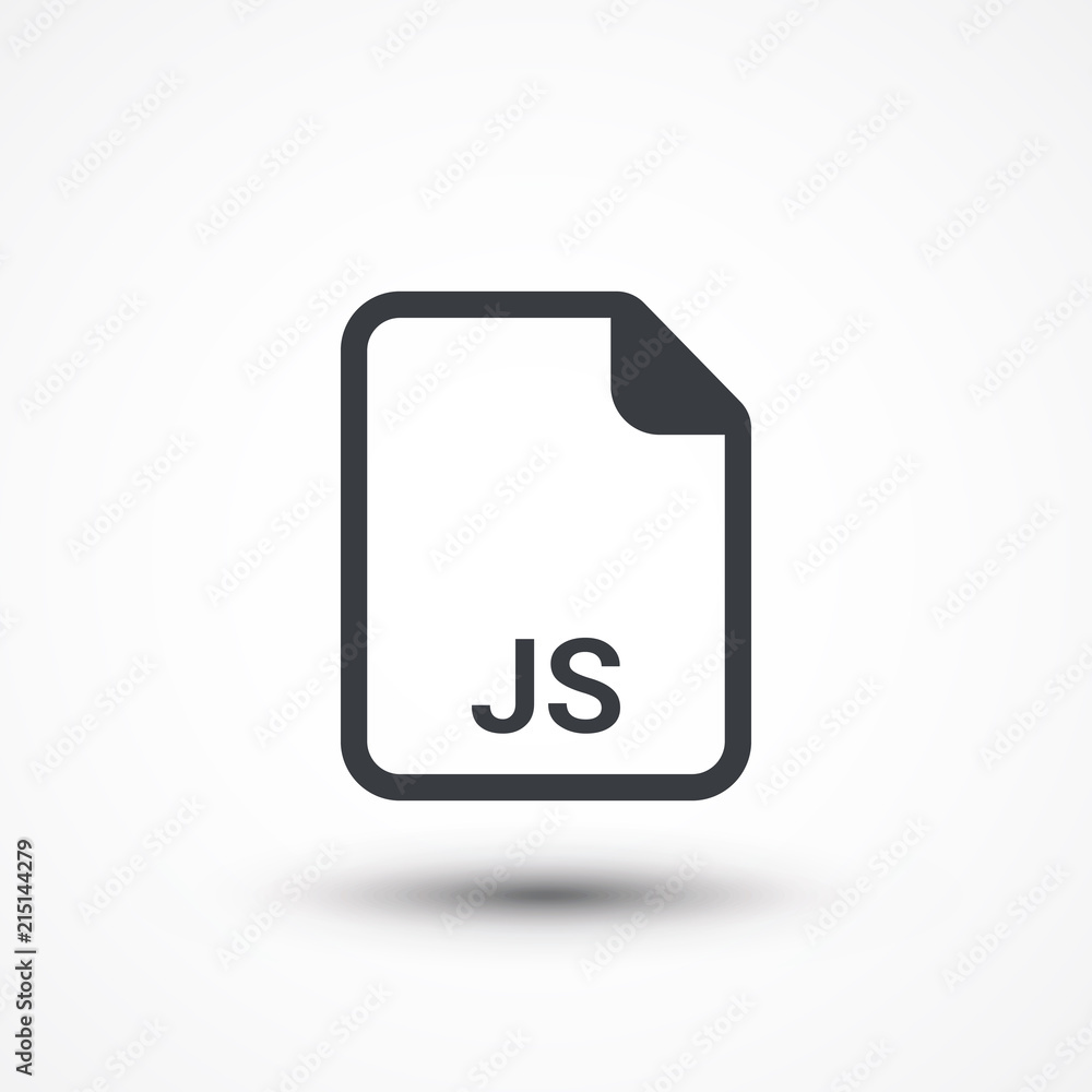 File format or file extension JS icon for interface applications and ...