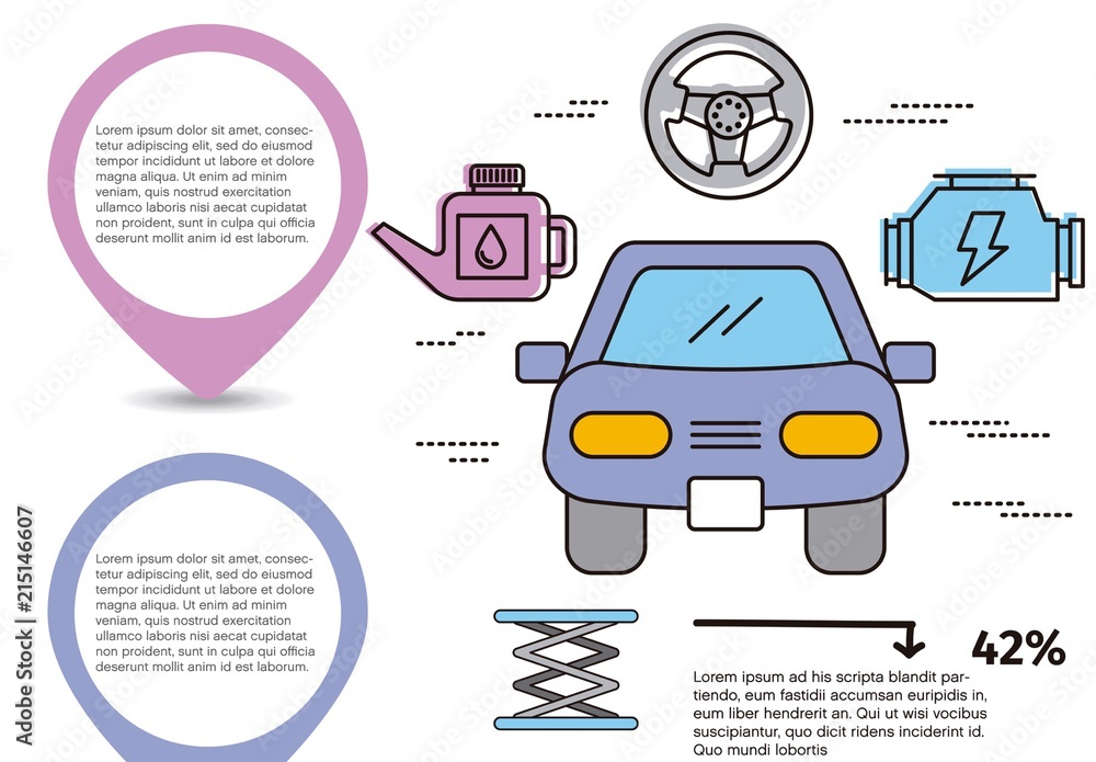 Car Maintenance Infographic Layout Stock Template | Adobe Stock