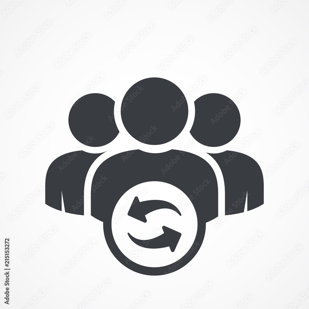 User group icon. Management Business Team Leader Sign. Social Media ...
