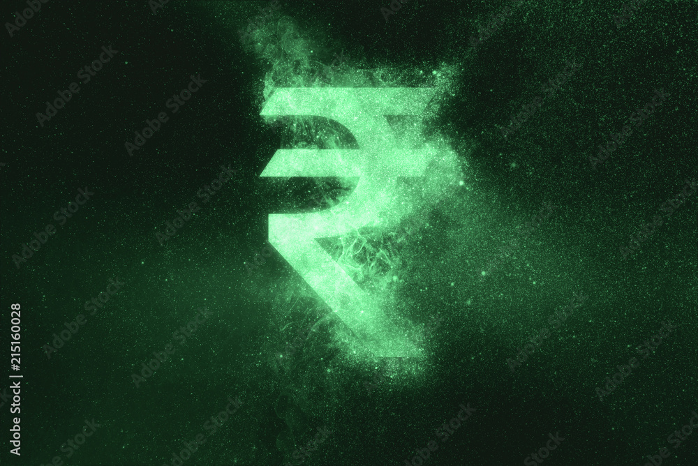 Indian Rupee sign, Indian Rupee symbol. Green symbol Stock Illustration ...