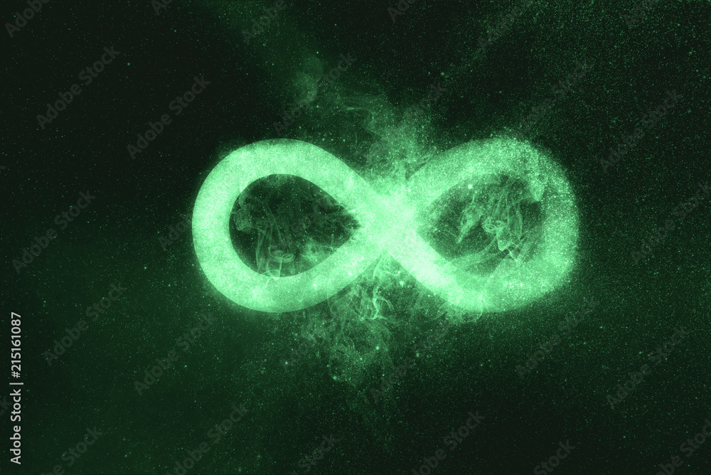 Infinity symbol or sign. Green symbol Stock Illustration | Adobe Stock
