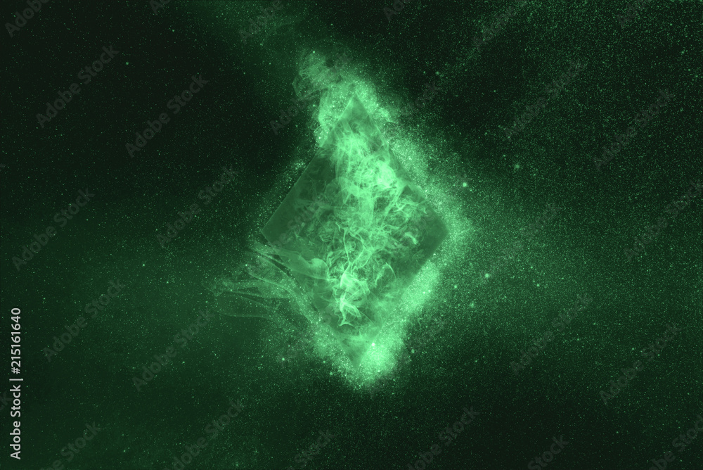 Playing card. Diamond symbol. Green symbol Stock Illustration | Adobe Stock