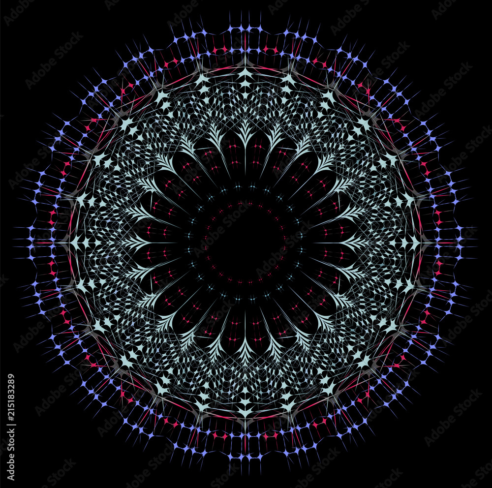 Futuristic Zen tangle Mandala art- Mandalas represent the Universe in ...