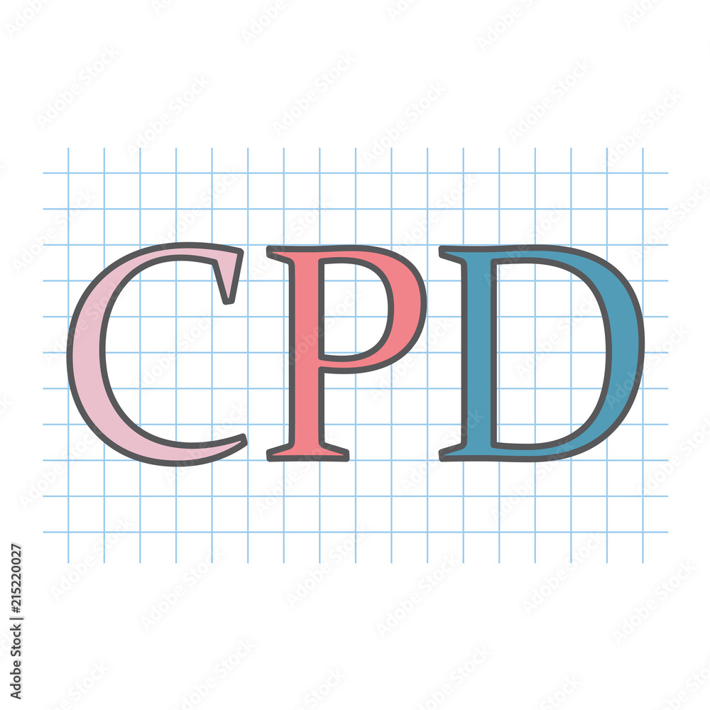 CPD (Continuing Professional Development) written on checkered paper ... CPD (Continuing Professional Development) written on checkered paper ...