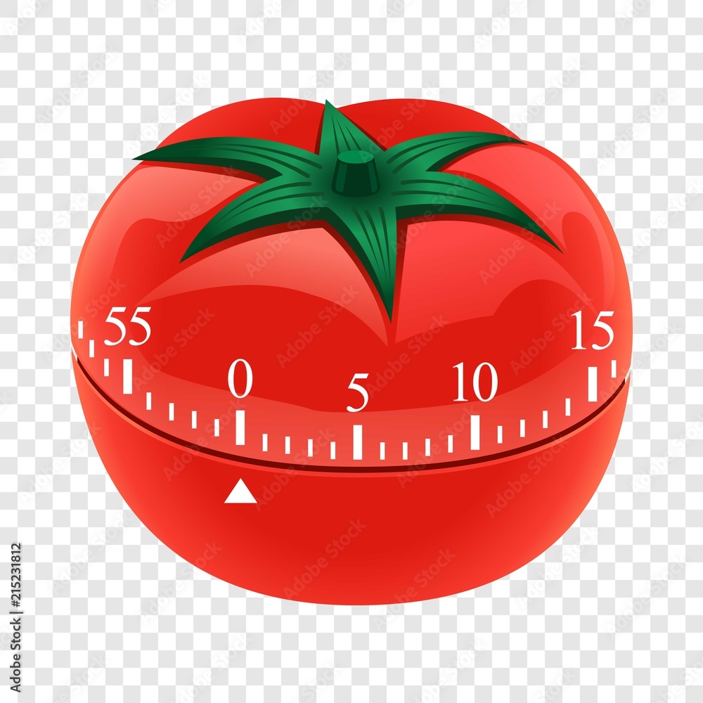 Tomato timer mockup. Realistic illustration of tomato timer vector ...