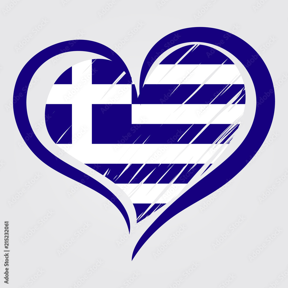 Greek Flag Heart