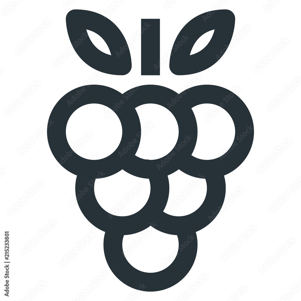 Grape Vector Line Icon 32x32 Pixel Perfect. Editable 2 Pixel Stroke ...