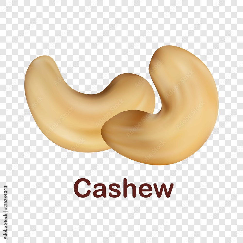 Cashew icon. Realistic illustration of cashew vector icon for on ...