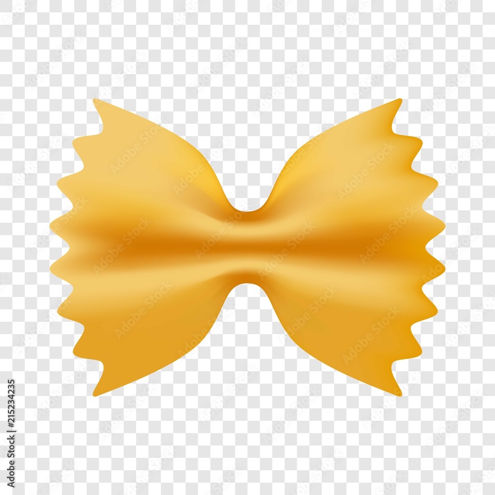 Farfalle pasta icon. Realistic illustration of farfalle pasta vector ...
