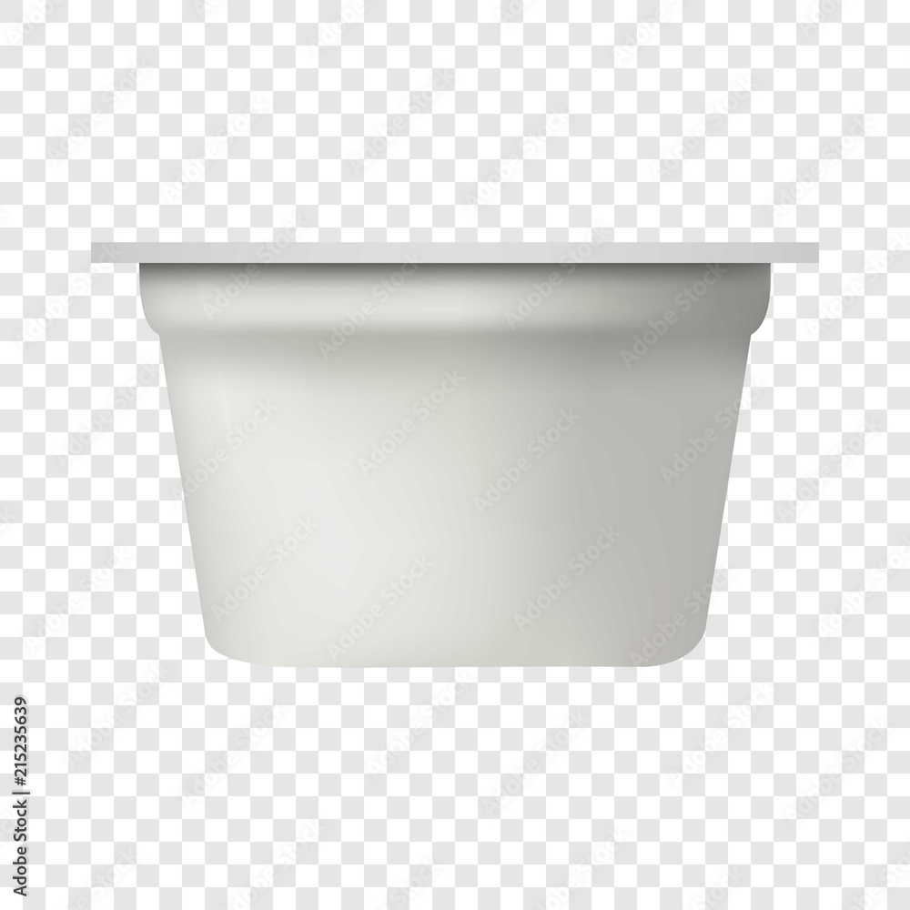 Yogurt packing mockup. Realistic illustration of yogurt packing vector ...
