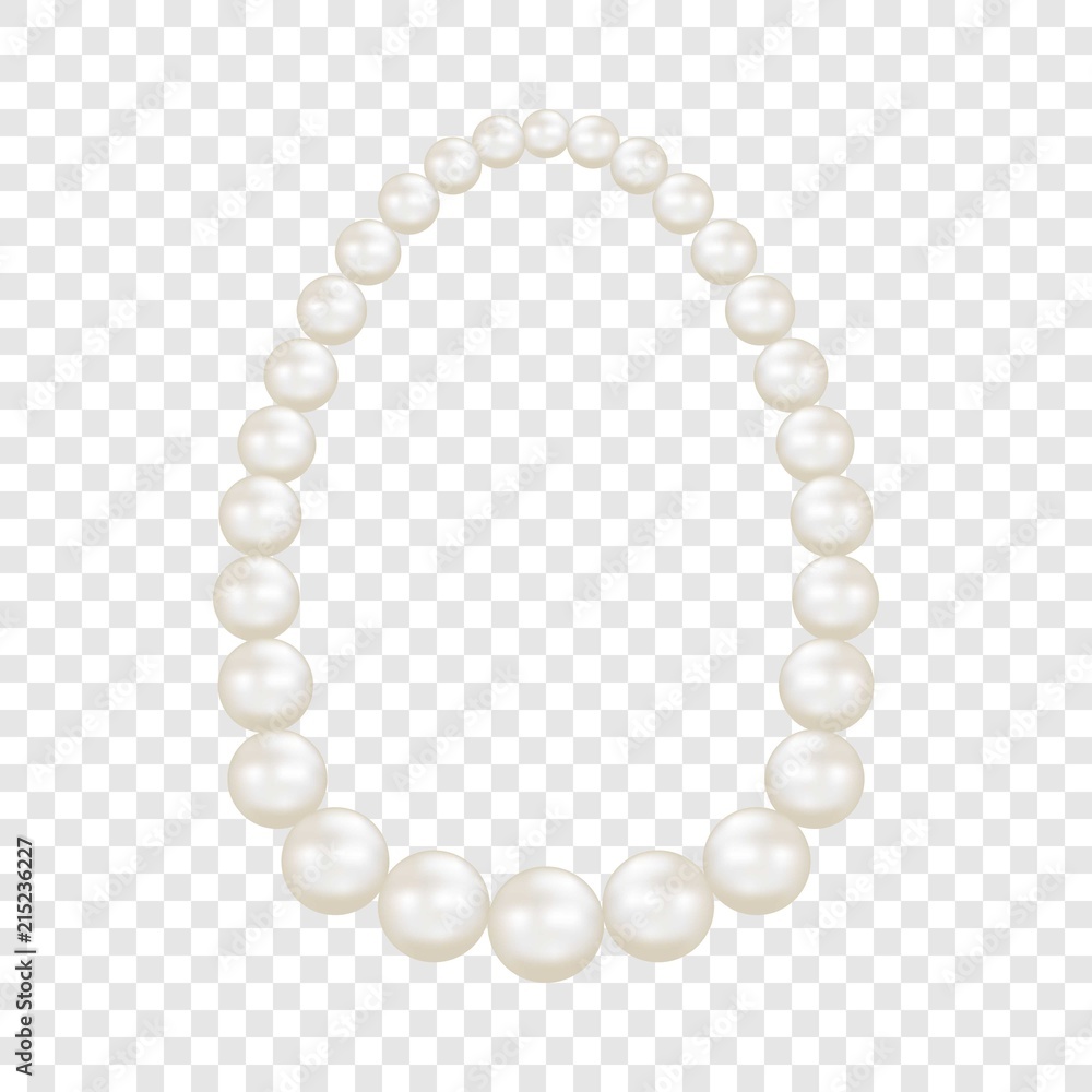 Pearls mockup. Realistic illustration of pearls vector mockup for on ...