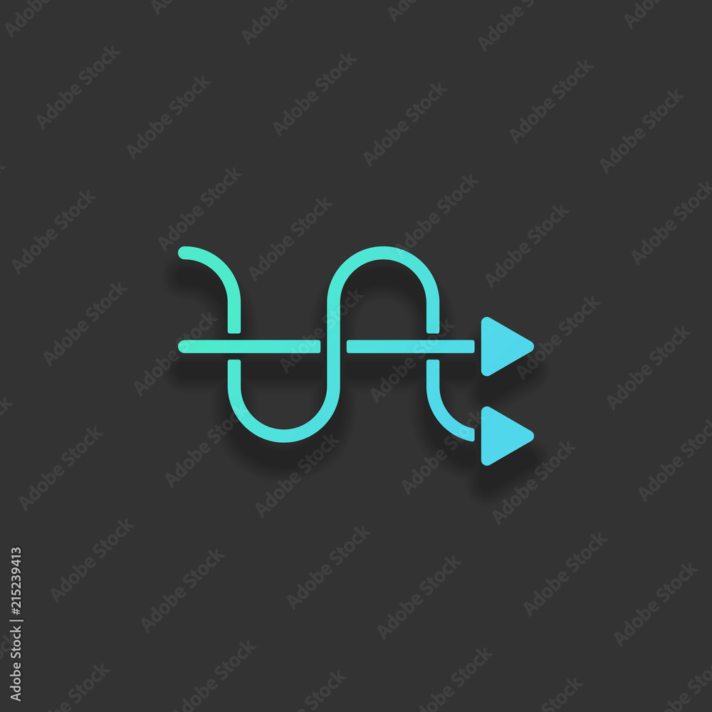 crossed arrows. simple silhouette. Colorful logo concept with so Stock ...
