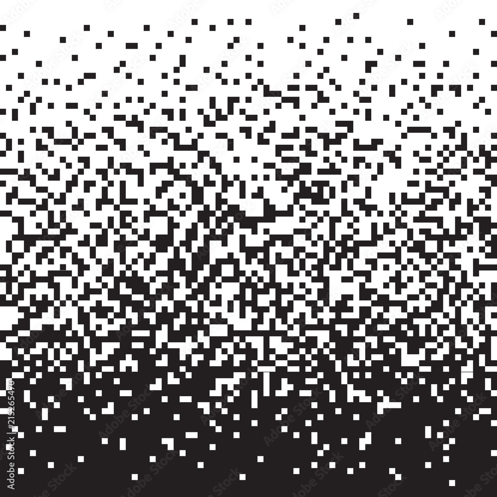 Pixel mosaic background. Black and white monochrome gradient. Geometric ...