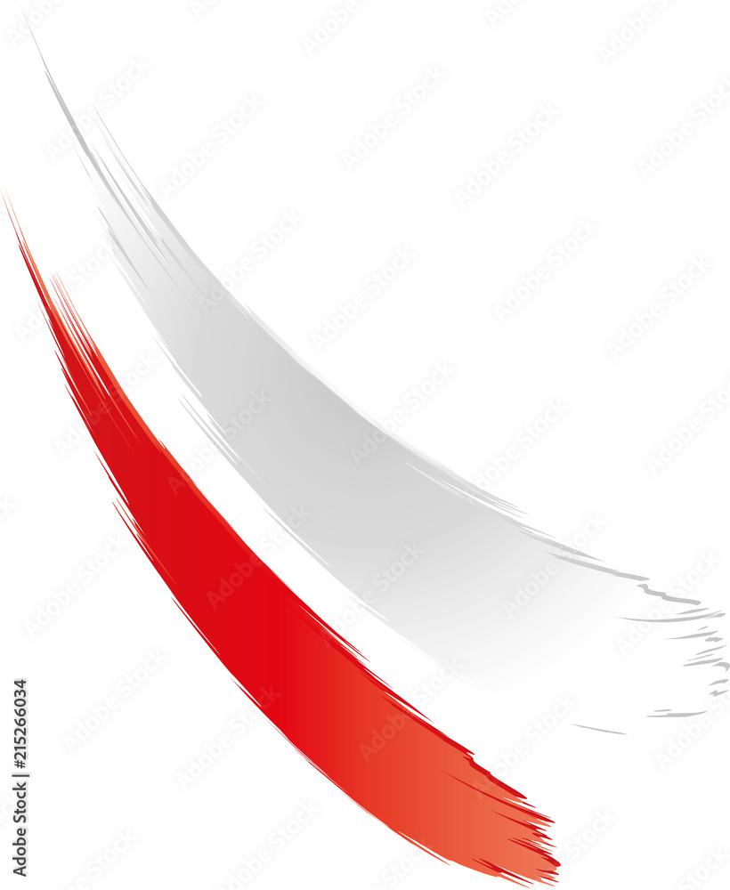 Flagge von Polen, Fahne der Republik Polen, Länderkennung, europäischer ...
