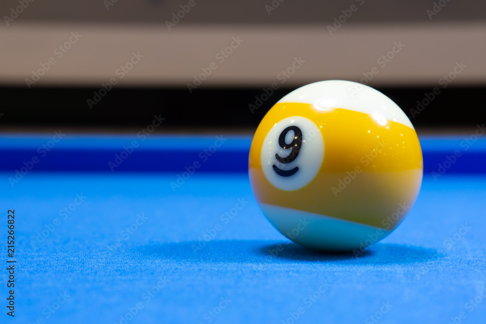 Billiard ball number 9 Stock Photo | Adobe Stock