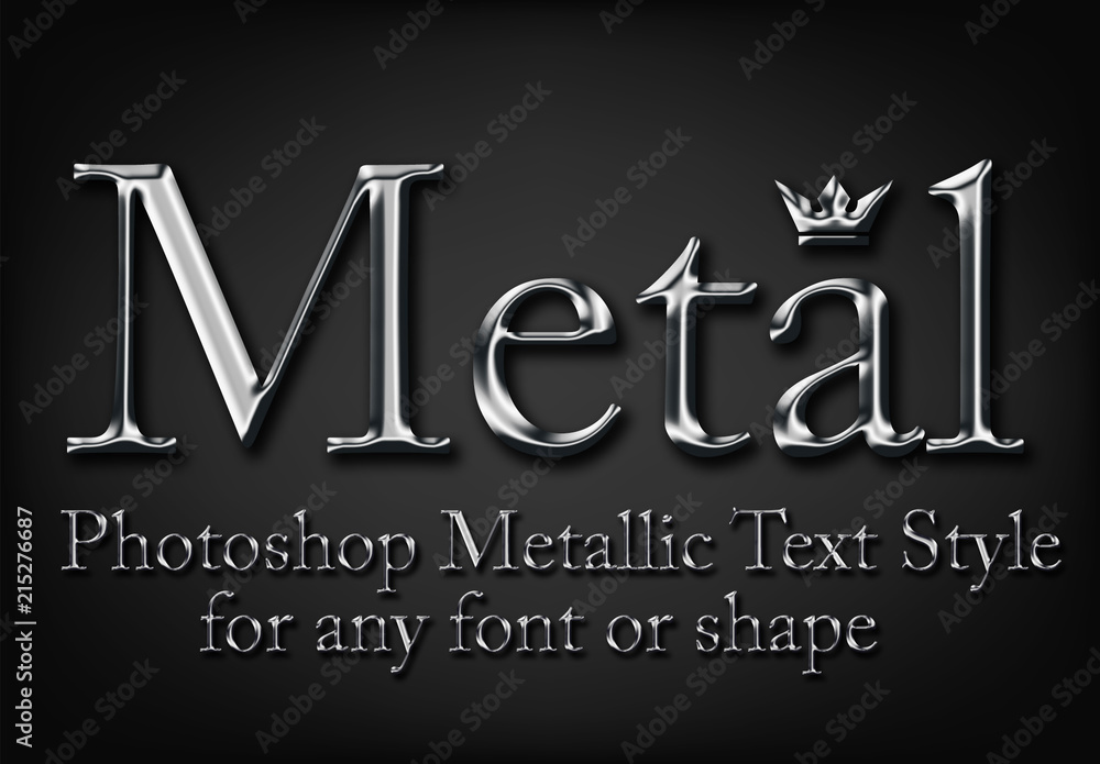 Silver Metal Serif Typeset Stock Template | Adobe Stock