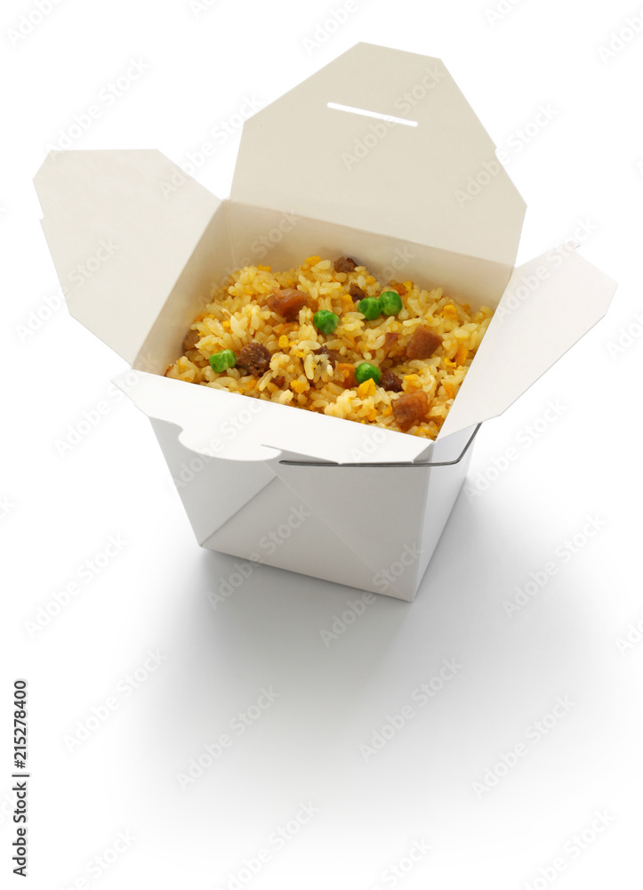 fried rice, take out chinese cuisine isolated on white background Stock ...