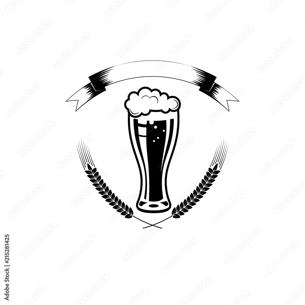 Beer logo - vector illustration, emblem brewery, barrel, pub, bar ...