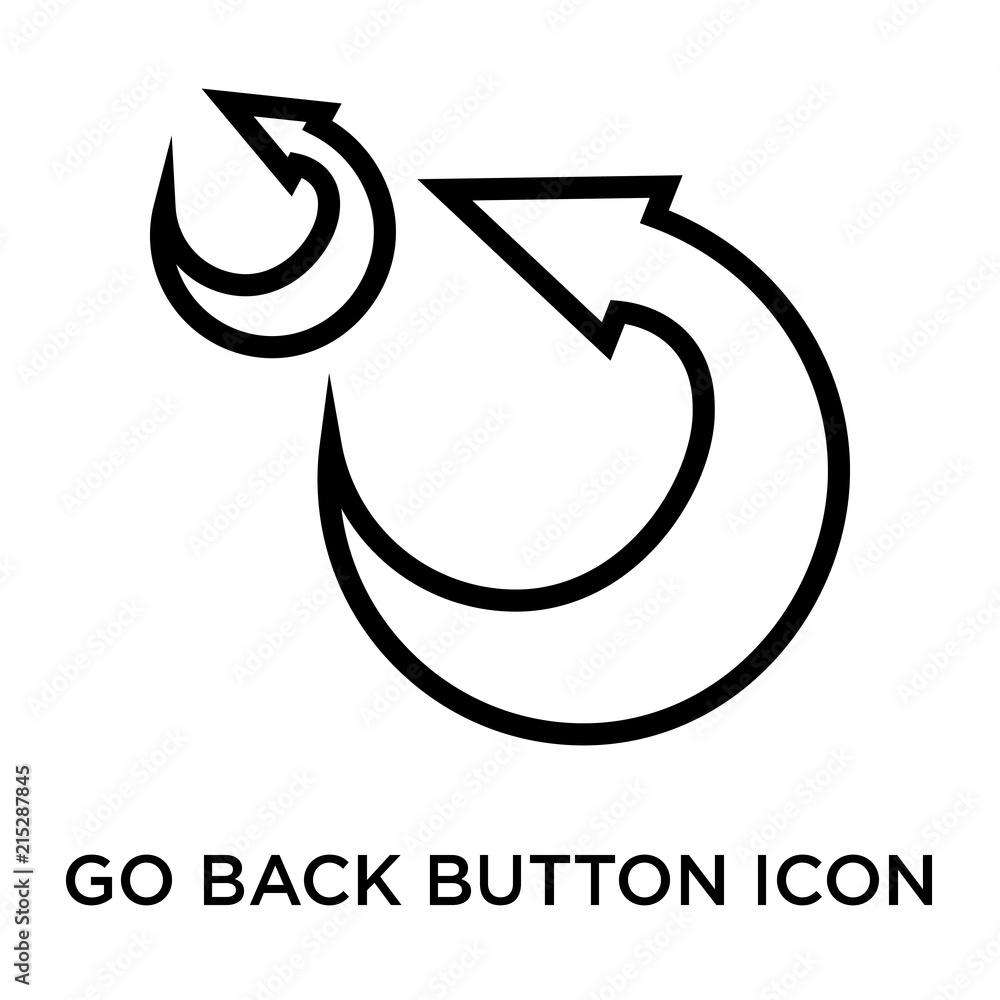 go back button icon on white background. Modern icons vector ...