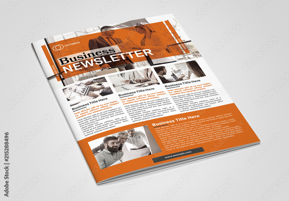 Newsletter Booklet Layout Stock Template | Adobe Stock