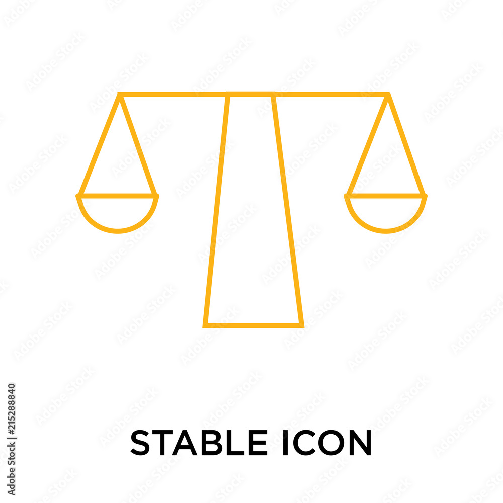 stable icon isolated on white background. Simple and editable stable ...