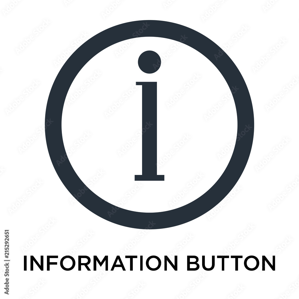 information button icon isolated on white background. Modern and ...