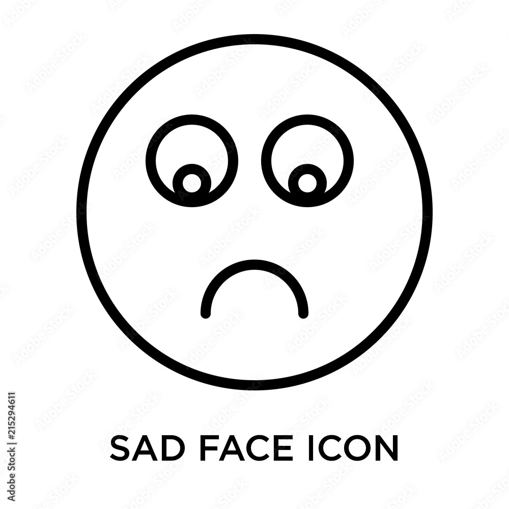 Sad Face Black And White