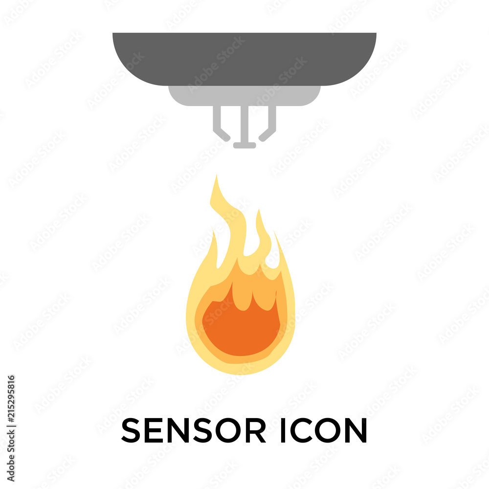 sensor icons isolated on white background. Modern and editable sensor ...