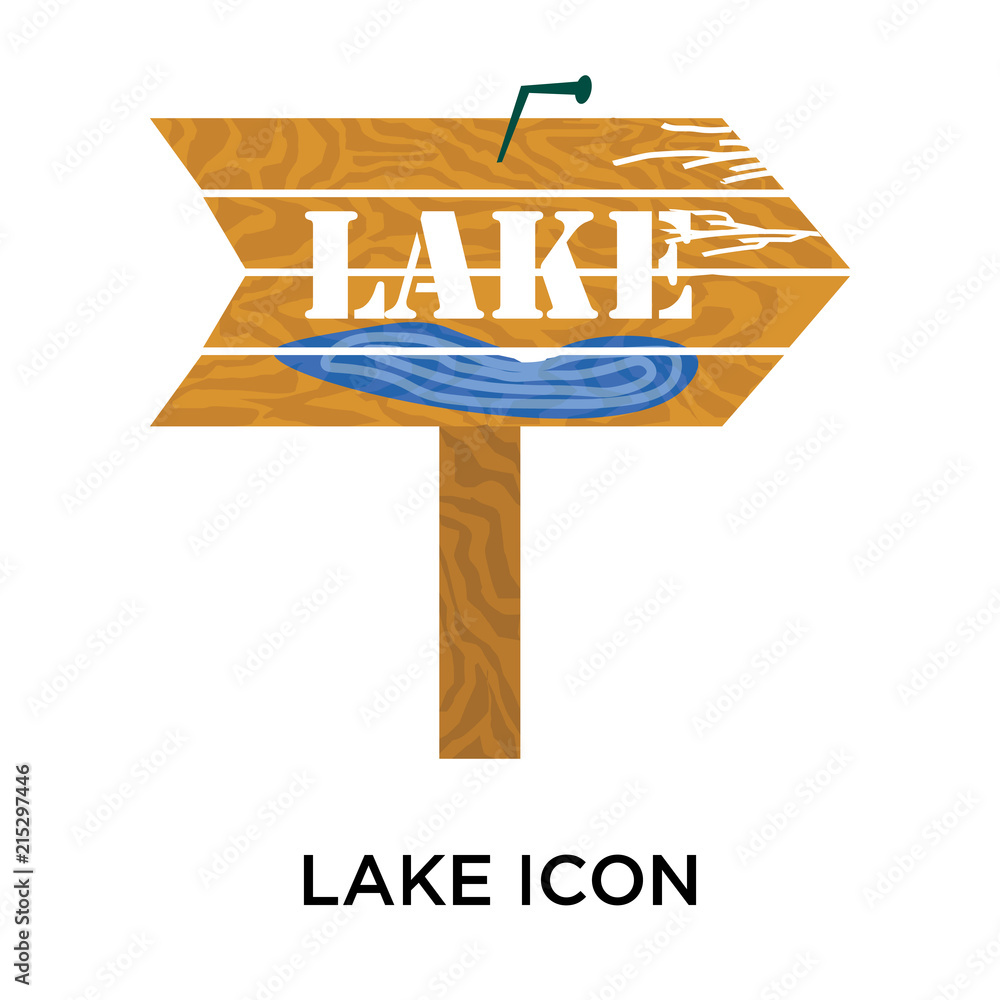 lake icon on white background. Modern icons vector illustration. Trendy ...