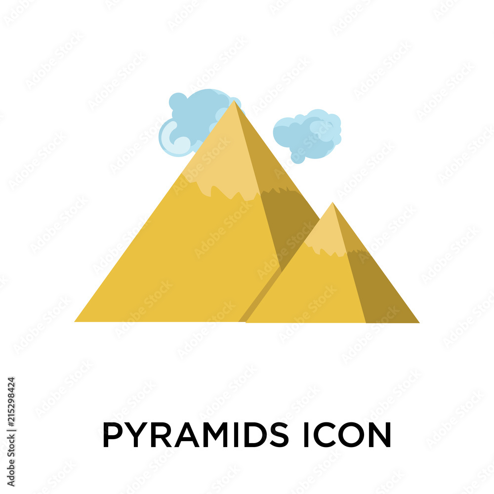 pyramids icon on white background. Modern icons vector illustration ...