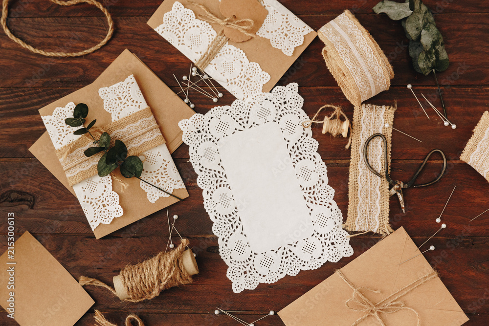 How to make card. craft items and tools for handmade invitation cart ...