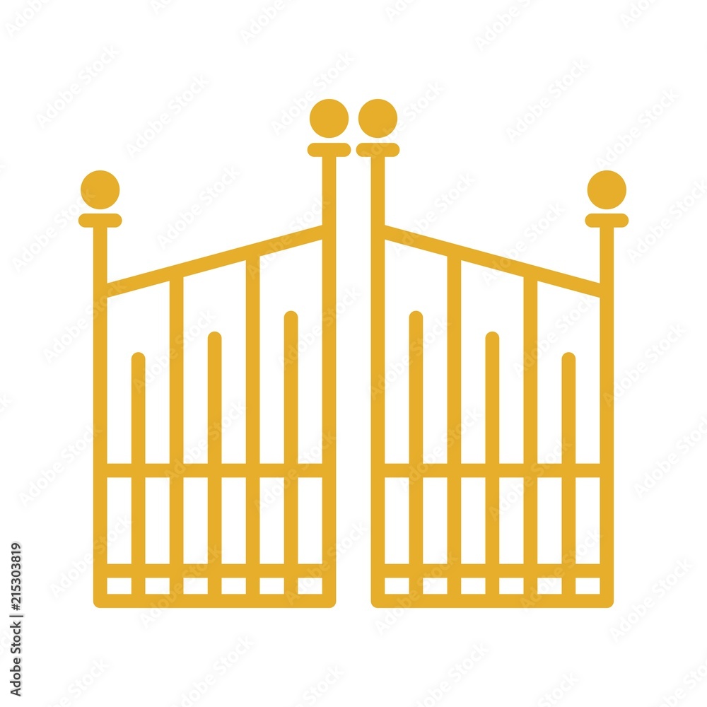 Gate Logo. Door icon. Entrance symbol. Vector eps 08. Stock Vector ...