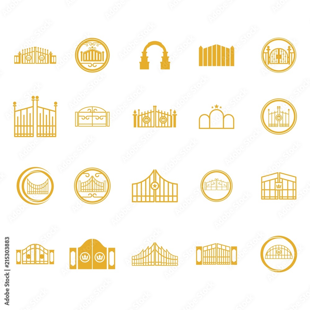 Gate Logo. Door icon. Entrance symbol. Vector eps 08. Stock Vector ...