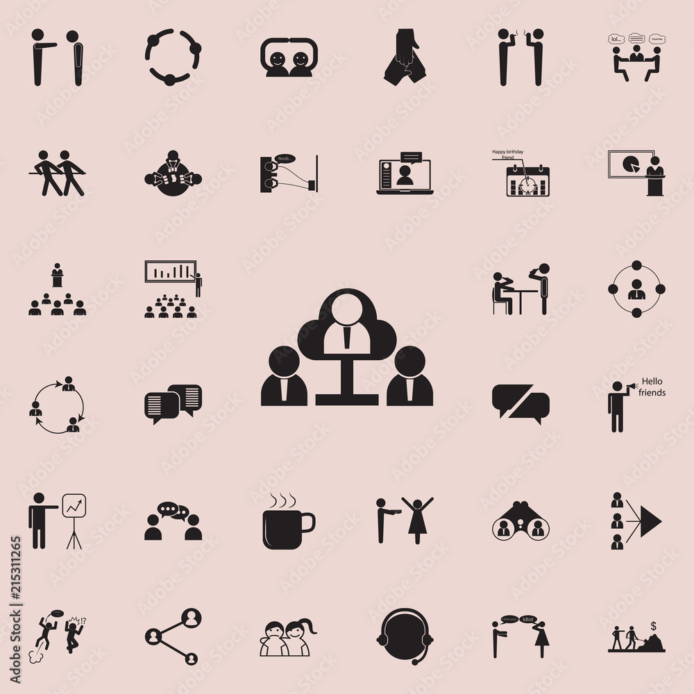 mutual friends icon. Detailed set of Conversation and Friendship icons ...