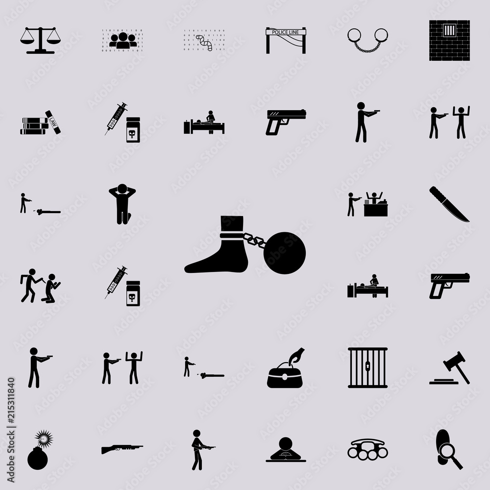 shackles icon. Detailed set of Crime icons. Premium quality graphic ...