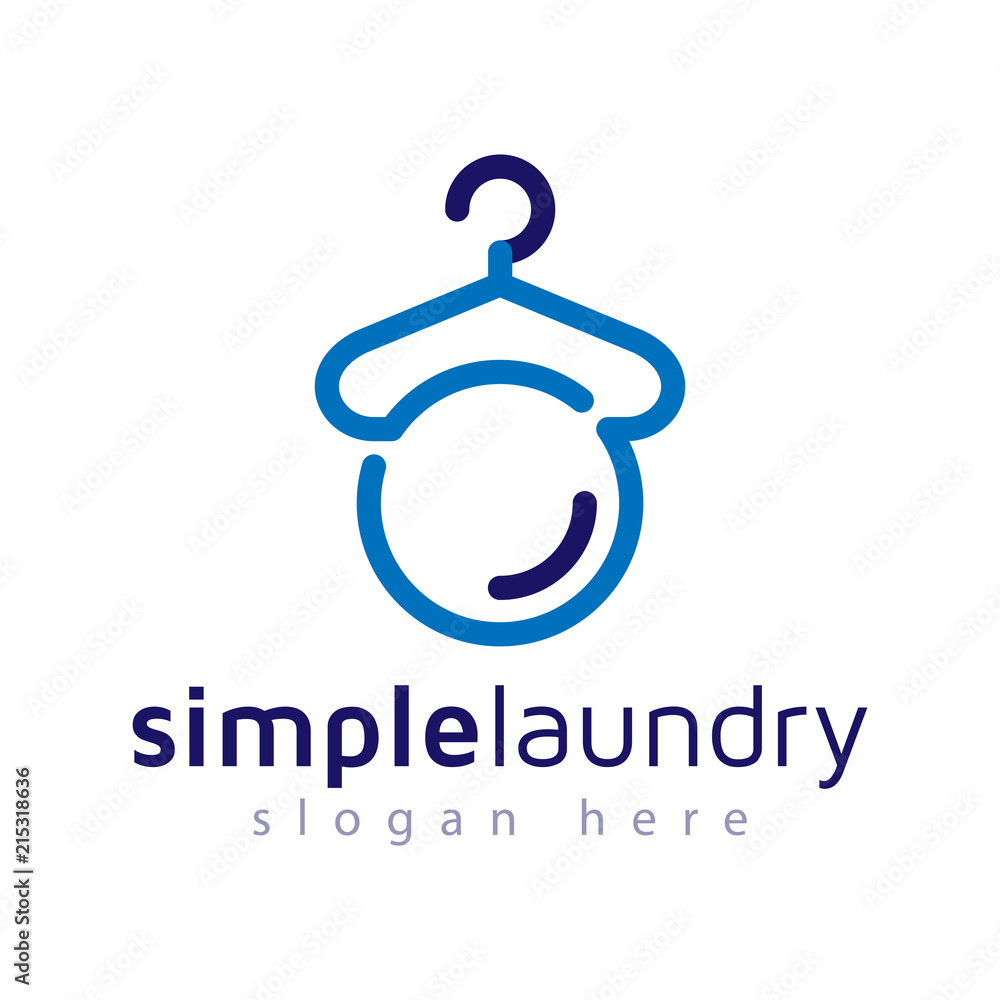 simple laundry logo vector element. laundry logo template Stock Vector ...