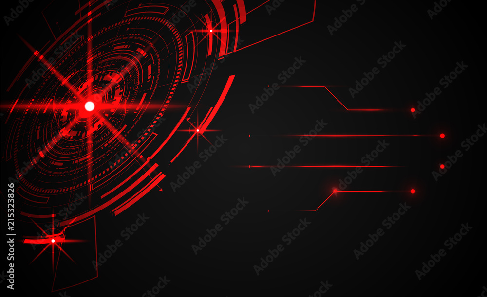 Abstract Technology Background Red