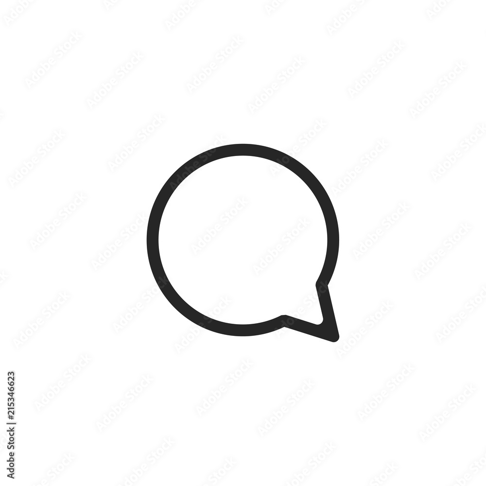 Comment icon in linear style for social media Stock Vector | Adobe Stock