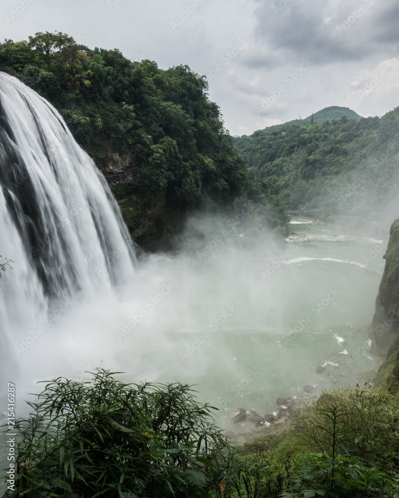 Huangguoshu Waterfall (side view) Stock Photo | Adobe Stock