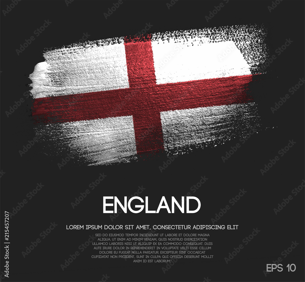 England Flag Made of Glitter Sparkle Brush Paint Vector Stock Vector ...